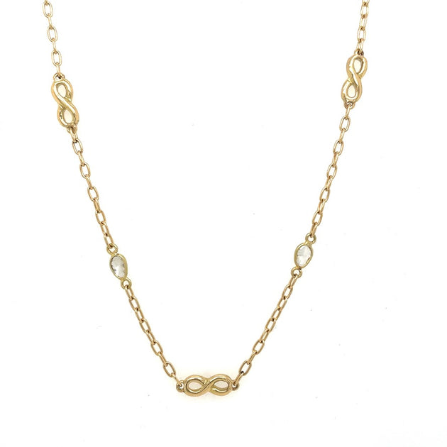 18k Gold Infinity, Rose Cut Diamond Chain Necklace – Ellen Hoffman Designs