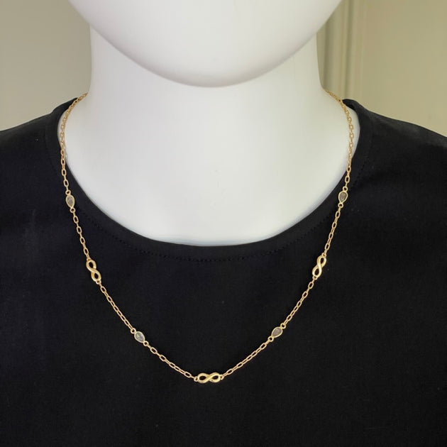 18k Gold Infinity, Rose Cut Diamond Chain Necklace – Ellen Hoffman Designs